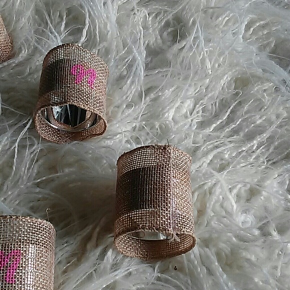 Handmade | Dining | Handmade Burlap Napkin Rings Set Of 4 | Poshmark
